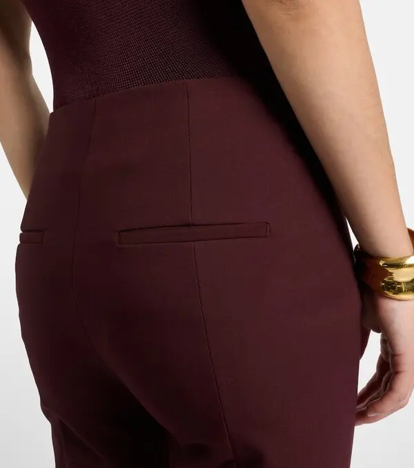 Vince Cropped Flared Pants - Burgundy