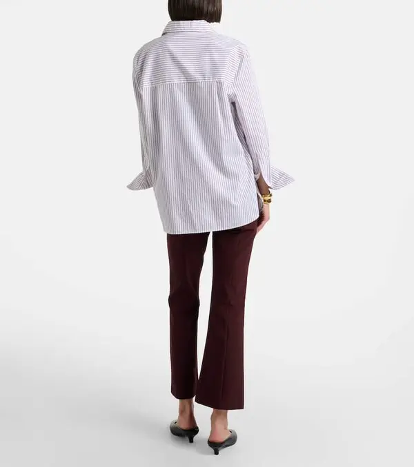 Vince Cropped Flared Pants - Burgundy