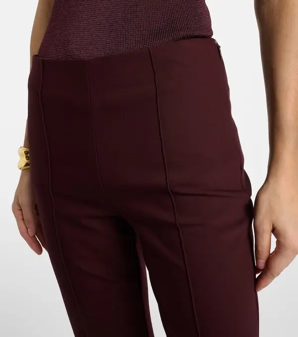 Vince Cropped Flared Pants - Burgundy