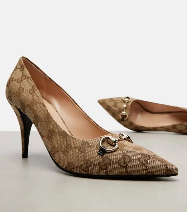 Gucci Erin 85 Canvas Pumps