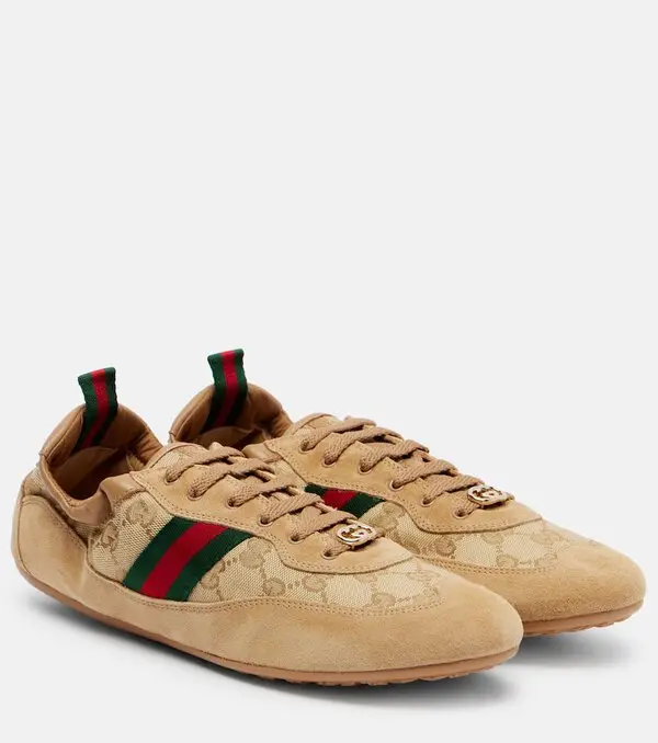 Gucci Gg Canvas Shift Sneakers - Beige
