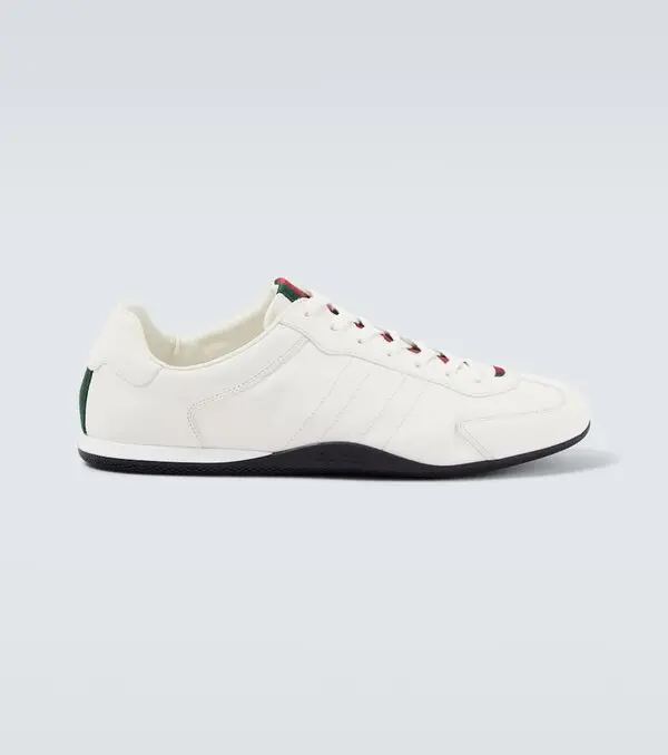 Gucci Leather Shift Sneakers - White