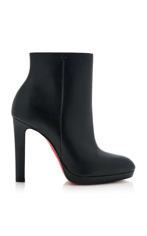 CHRISTIAN LOUBOUTIN Fannylove 120mm Leather Boots - Black