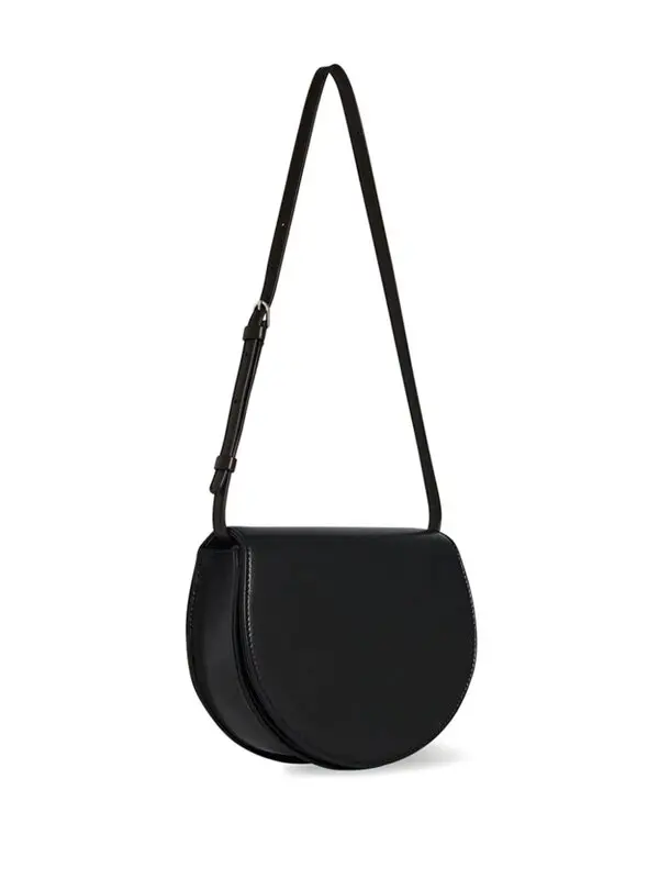 THE ROW Canteen Leather Shoulder Bag - Black