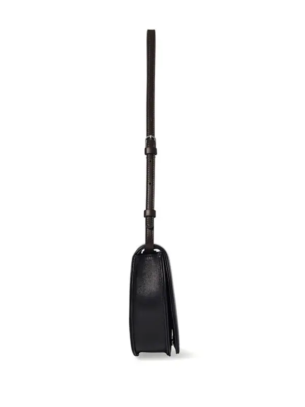 THE ROW Canteen Leather Shoulder Bag - Black