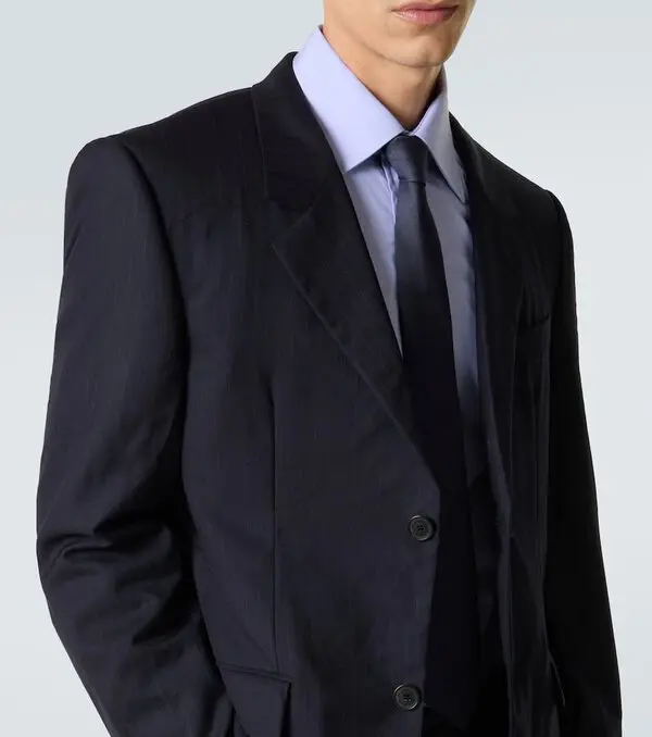 Balenciaga Pinstripe Wool Blazer