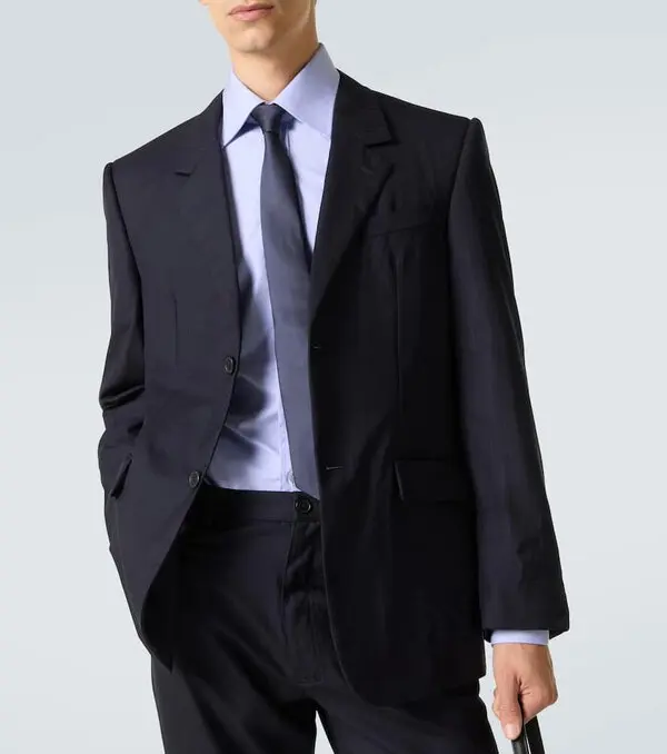 Balenciaga Pinstripe Wool Blazer