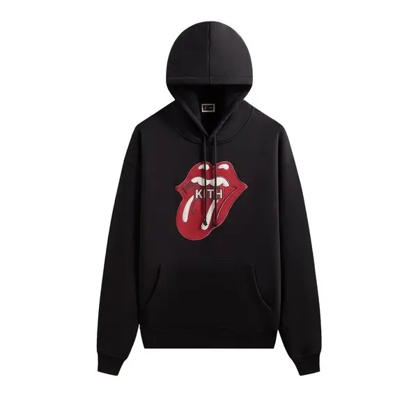 Kith For The Rolling Stones Classic Logo Nelson Hoodie - Black