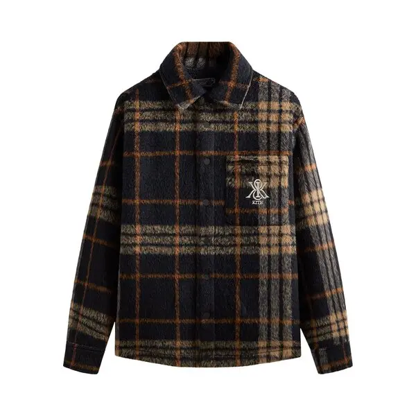 Kith Brushed Plaid Sheridan Shirt Jacket - Black