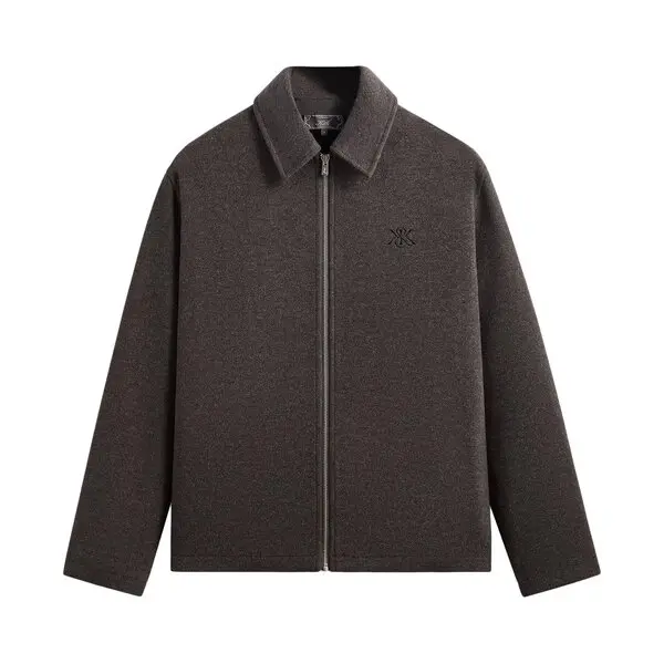 Kith Felted Jersey Lane Coaches Jacket - Grey