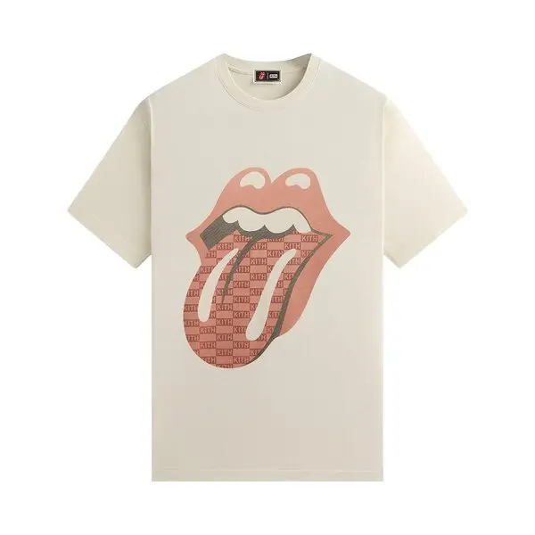 Kith For The Rolling Stones Monogram Tongue Tee - Tan