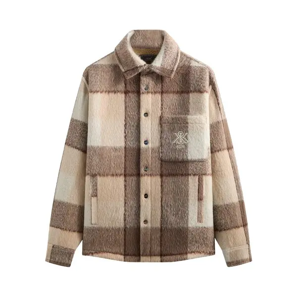 Kith Brushed Plaid Sheridan Shacket - Tan
