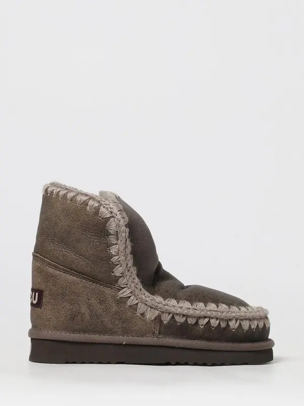 Mou Metallic Ankle Boots - Grey