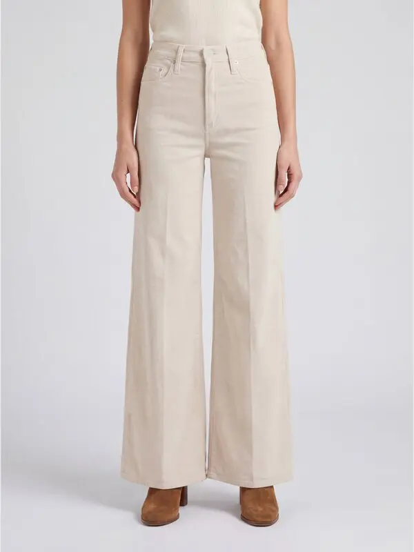 MOTHER Wide Leg Jeans - White