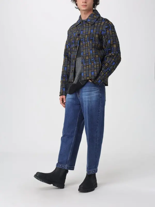 ADER ERROR Patchwork Crew Neck Sweater - Grey