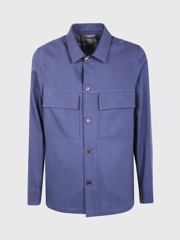Paul Smith Textured Shirt Jacket - Blue