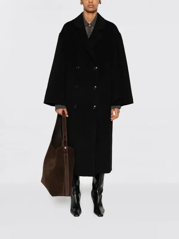 Loulou De Saison Double Breasted Coat - Black
