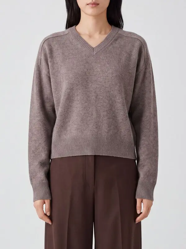Loulou De Saison Pure Cashmere Relaxed Fit V-neck Jumper - Brown