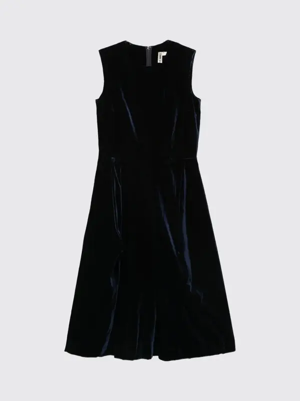 Comme Des Garçons Velvet Dress - Navy