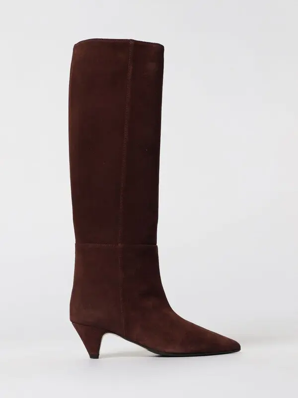 ANNA F. Knee High Boots - Burgundy