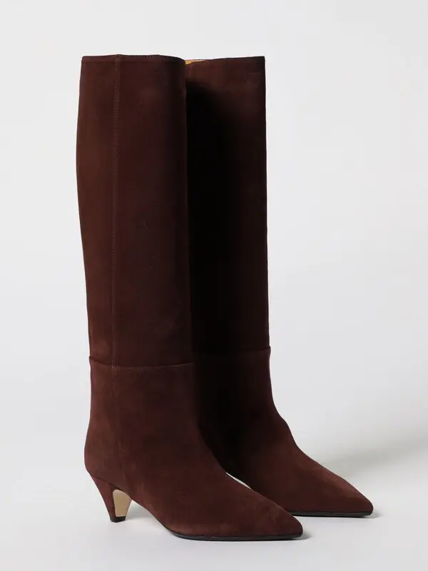 ANNA F. Knee High Boots - Burgundy
