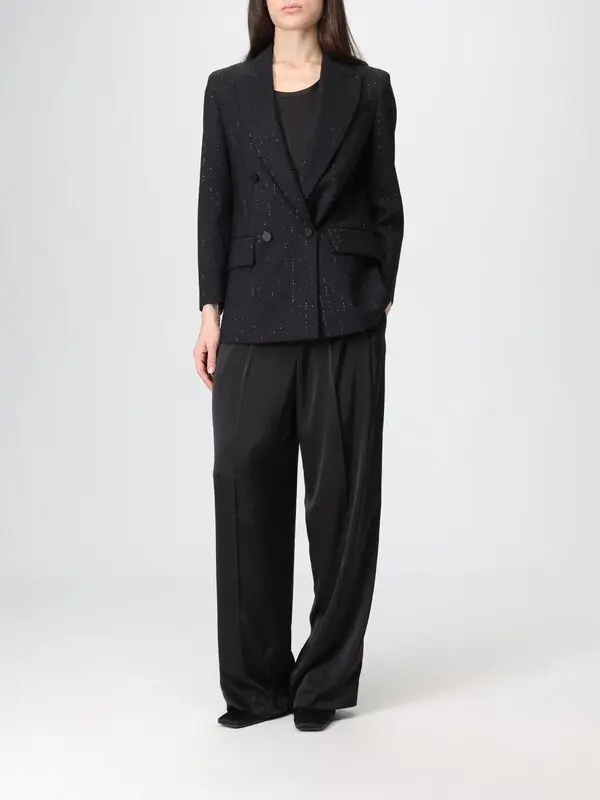 Max Mara Double-breasted Blazer With Metallic Detail