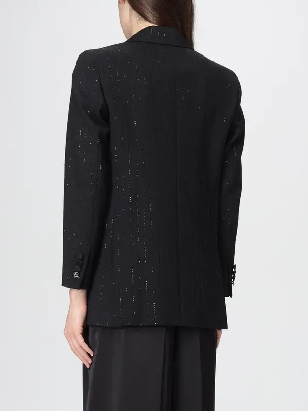 Max Mara Double-breasted Blazer With Metallic Detail