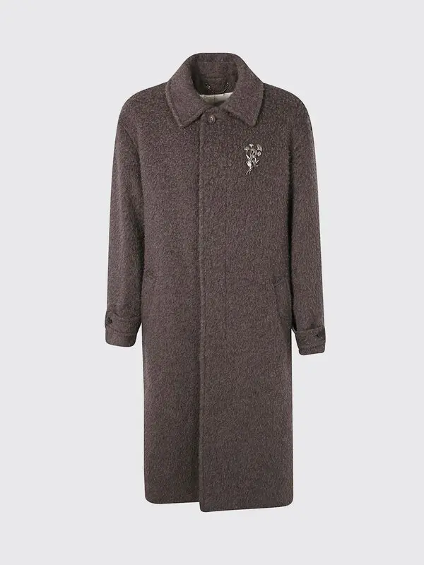 GOLDEN GOOSE Textured Button-detailed Coat - Brown