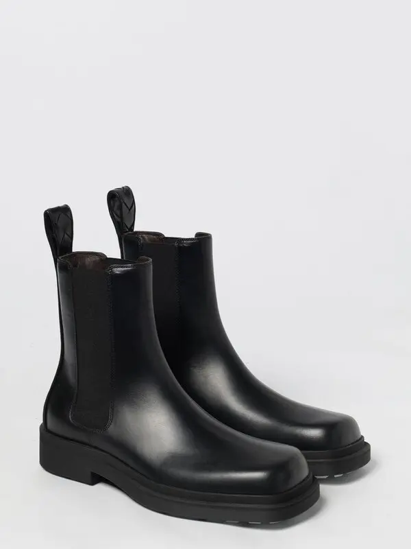 Bottega Veneta Leather Chelsea Boots - Black