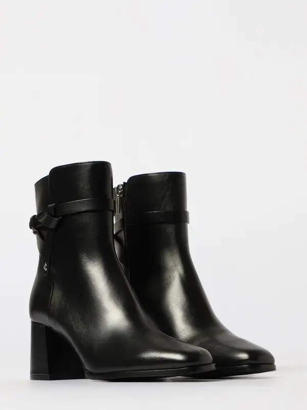 JIMMY CHOO Leather Ankle Boots With Bow Detailing