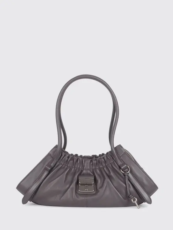 Marc Jacobs Cristina Leather Shoulder Bag - Aluminium