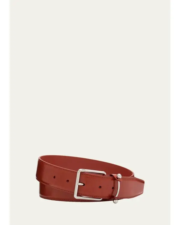 CHRISTIAN LOUBOUTIN Chambeliss Collar-pin Leather Belt - Palio Silv