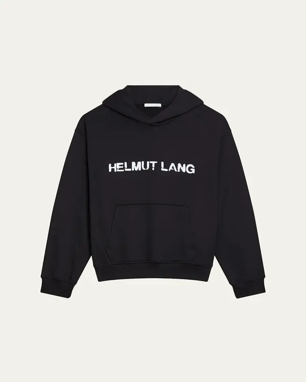 Helmut Lang Relaxed-fit Stencil Cotton Hoodie - Black