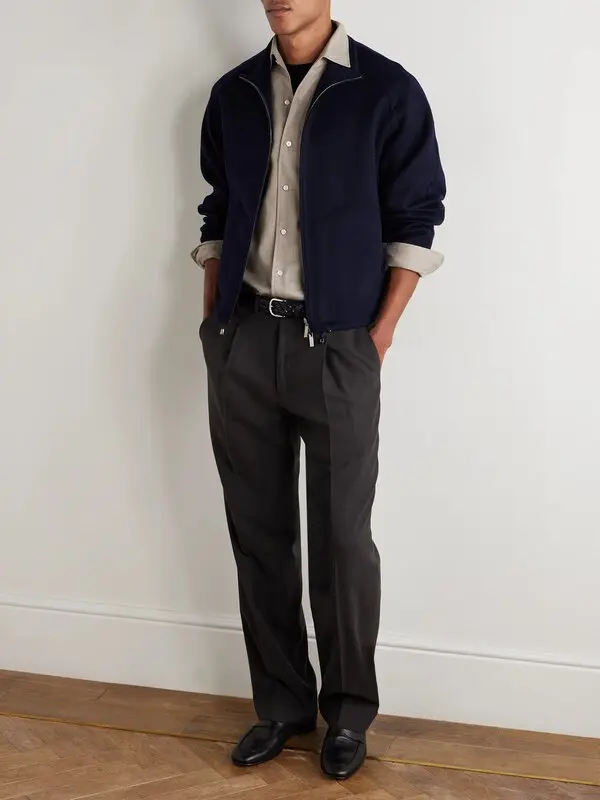 Zegna Cotton And Cashmere-blend Shirt