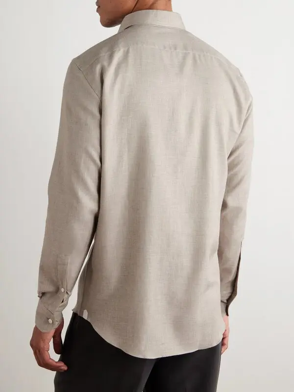 Zegna Cotton And Cashmere-blend Shirt