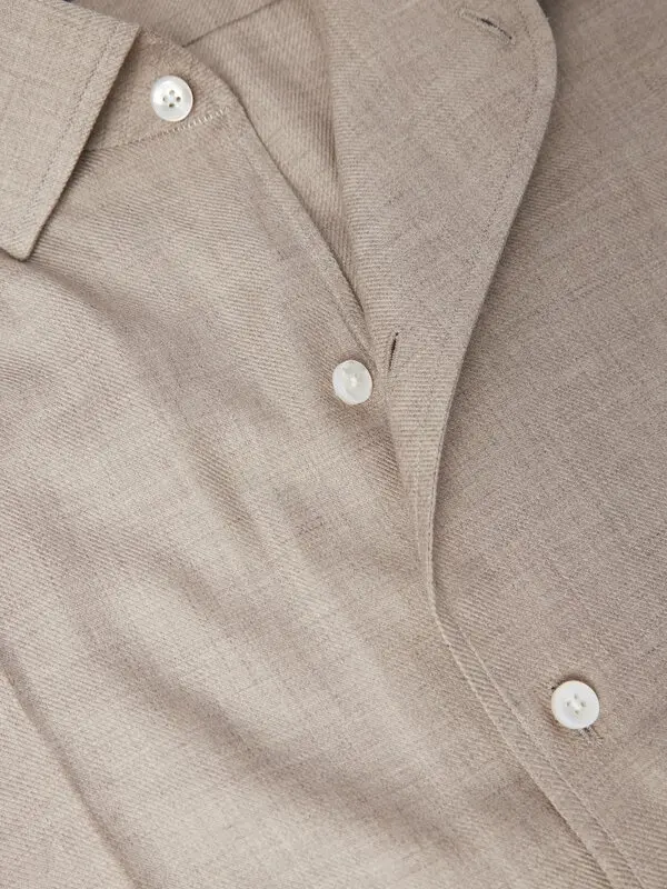 Zegna Cotton And Cashmere-blend Shirt