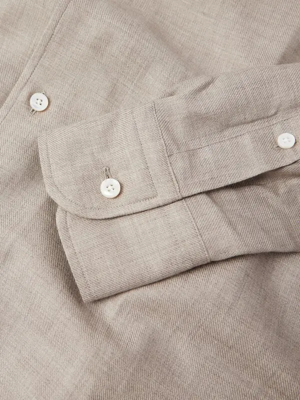Zegna Cotton And Cashmere-blend Shirt