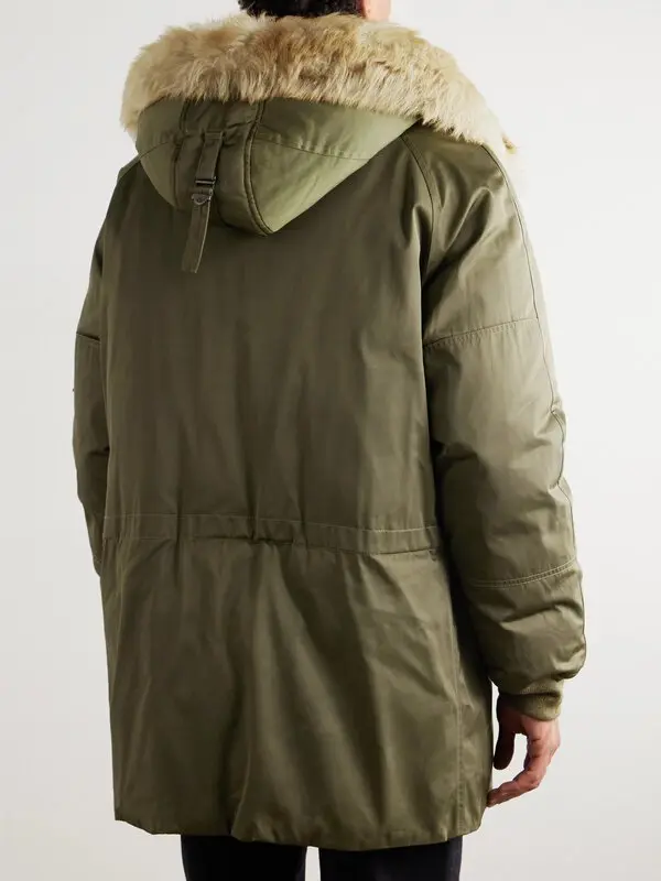 Ralph Lauren Purple Label Shearling-trimmed Shell Down Jacket
