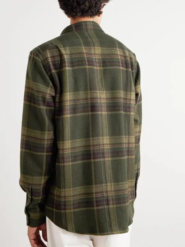 Ralph Lauren Purple Label Cooper Checked Cashmere-flannel Shirt