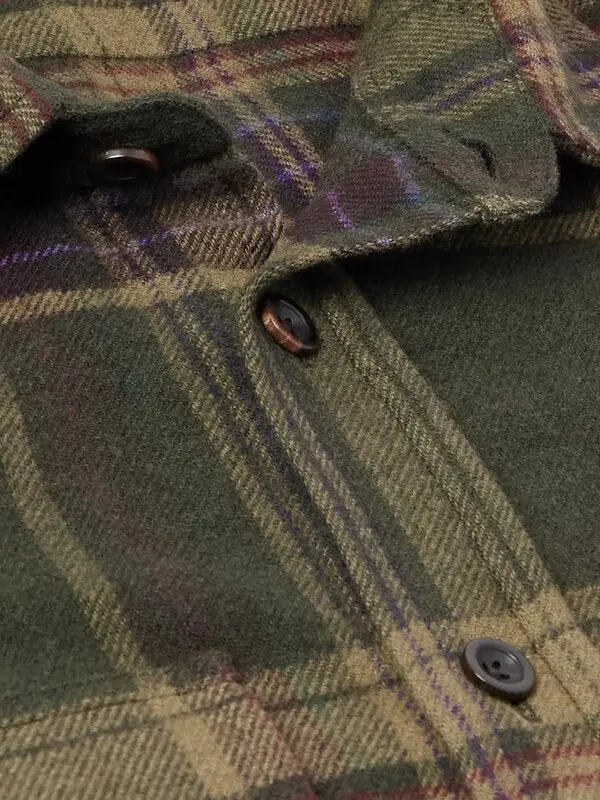 Ralph Lauren Purple Label Cooper Checked Cashmere-flannel Shirt