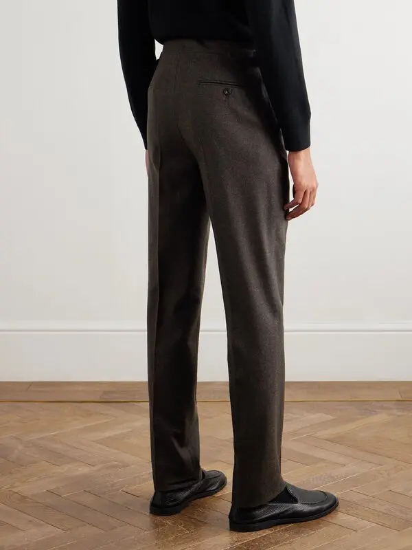 Thom Sweeney Slim-fit Tapered Wool Trousers