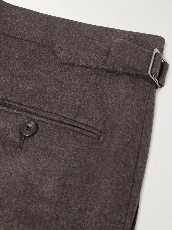 Thom Sweeney Slim-fit Tapered Wool Trousers
