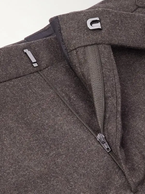 Thom Sweeney Slim-fit Tapered Wool Trousers