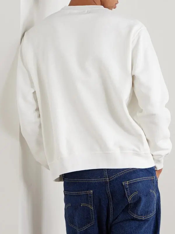 Remi Relief Ivy Printed Cotton-Jersey Sweatshirt - White