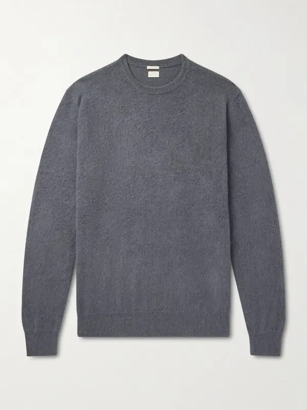 Massimo Alba Kane Brushed Cashmere Sweater - Gray