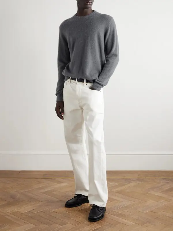 Massimo Alba Kane Brushed Cashmere Sweater - Gray