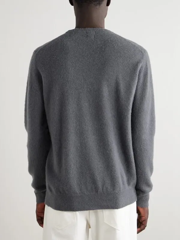Massimo Alba Kane Brushed Cashmere Sweater - Gray