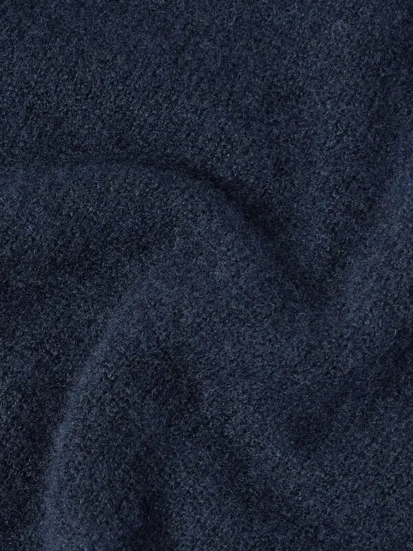 Thom Sweeney Brushed Cashmere-blend Sweater - Blue