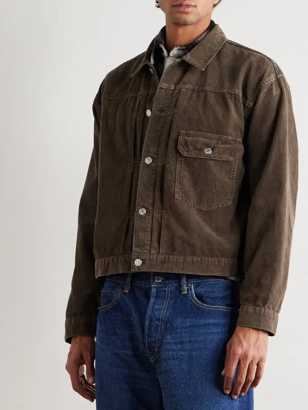 REMI RELIEF Cotton-corduroy Trucker Jacket