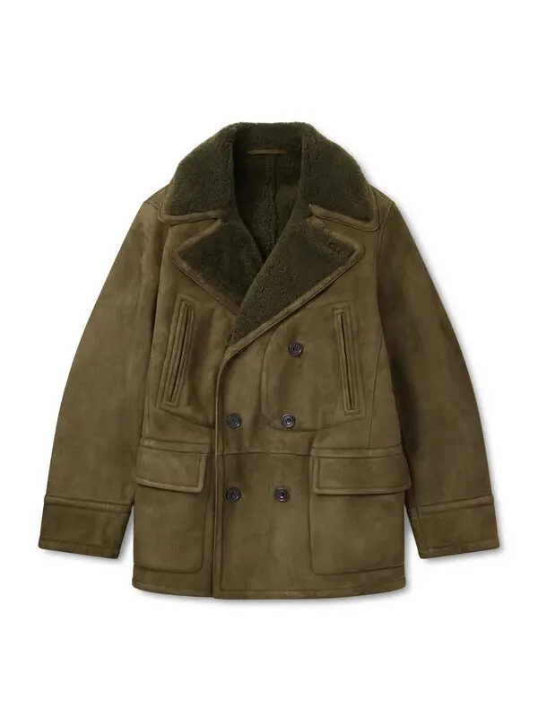 Ralph Lauren Purple Label Shearling Double-breasted Jacket